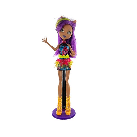 Mattel | Toys | Monster High Clawdeen Wolf Doll 1 Purple Green Hair ...